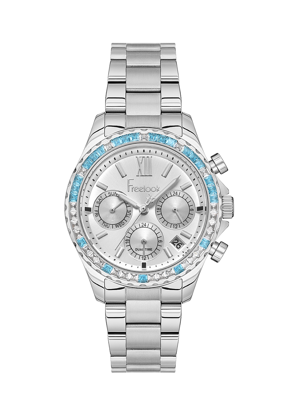 Freelook Charmant Women Silver/Blue Crystal Watch – Daniel Klein Watch USA