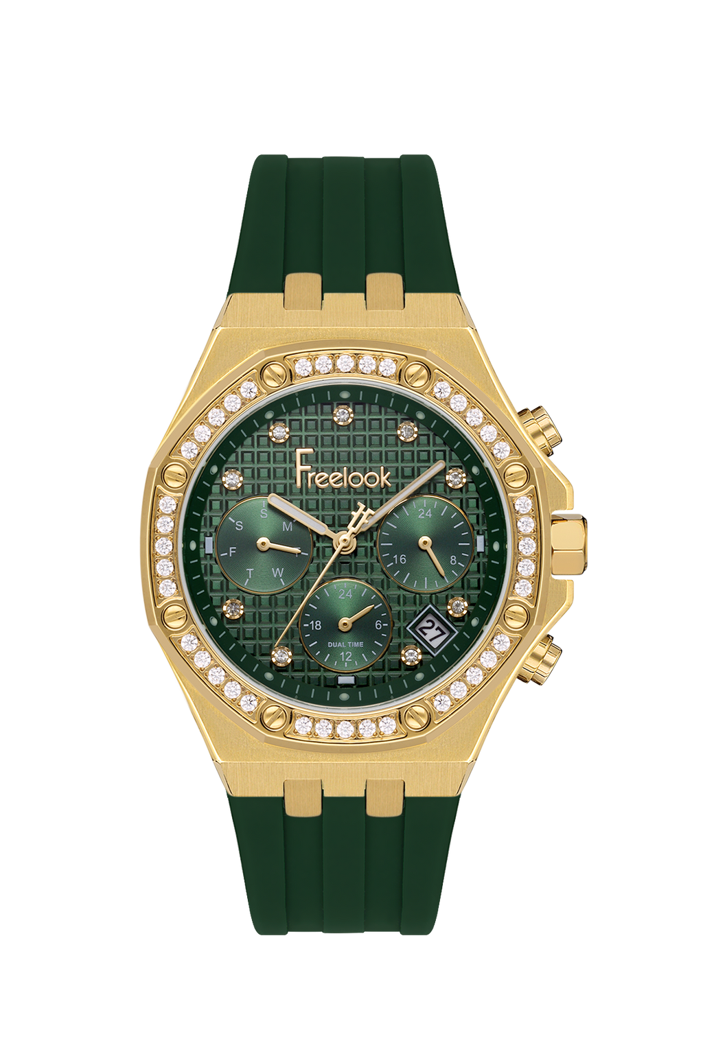 Freelook Charmant Women Royal Green/Gold Steel Watch – Daniel Klein ...